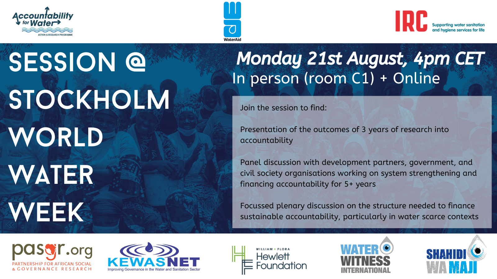 Stockholm Water Week: Accountable Governance and Making the Rights to ...